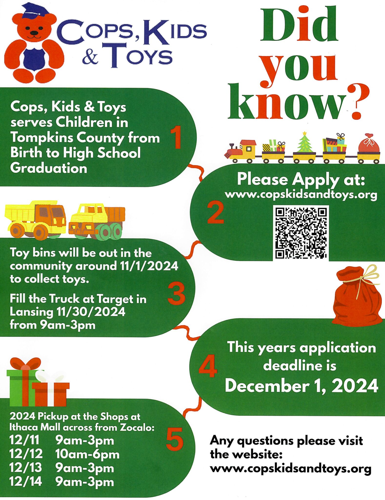 Cops Kids And Toys Collection Season - Village Of Cayuga Heights